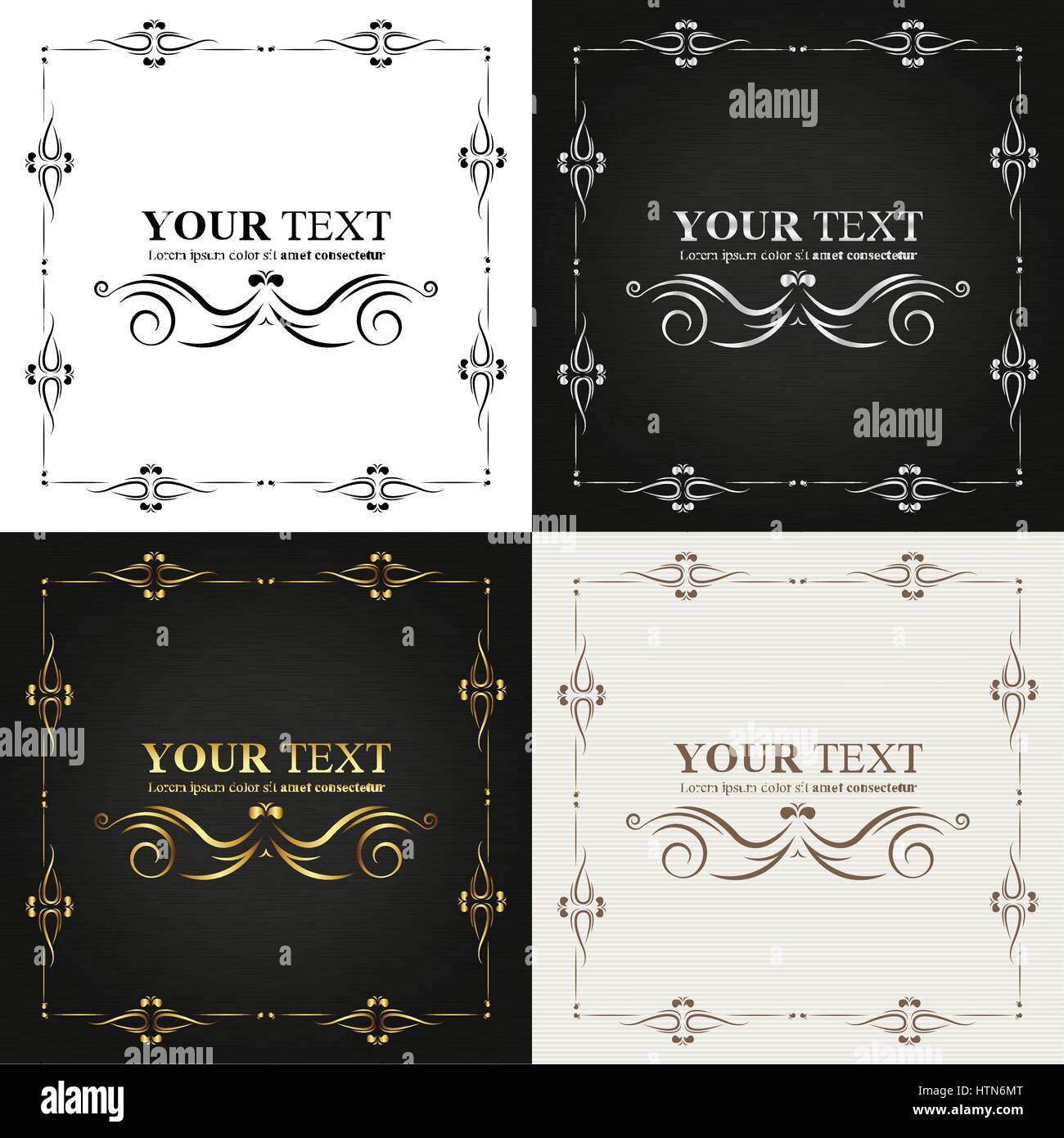 frames Classic card design set Stock Vector Image & Art - Alamy
