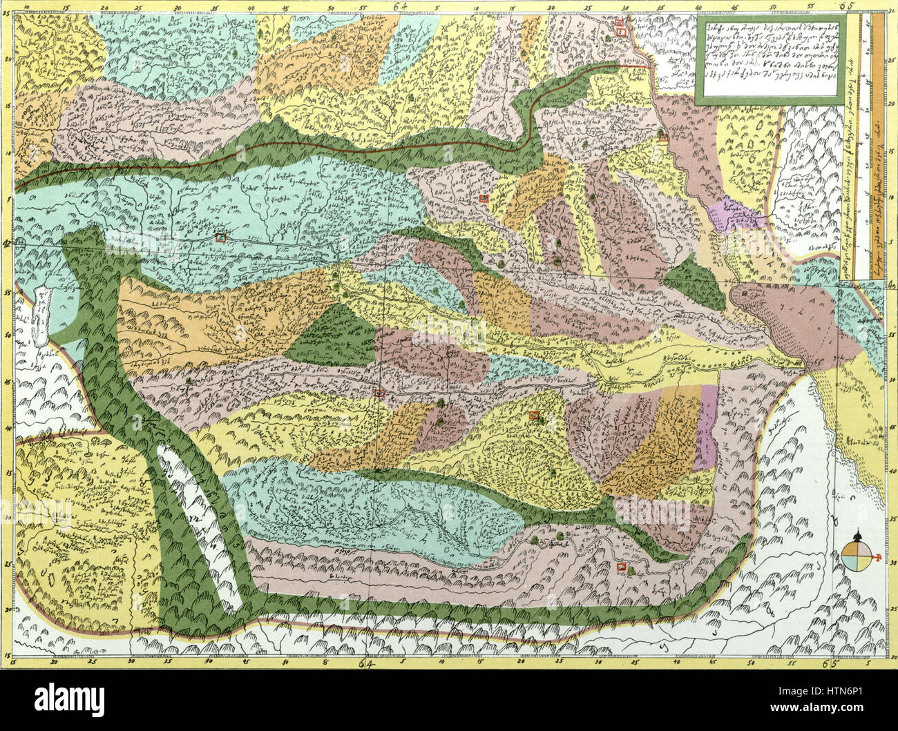 The Map of Georgia, created by Prince Vakhushti Bagrationi, is an ...