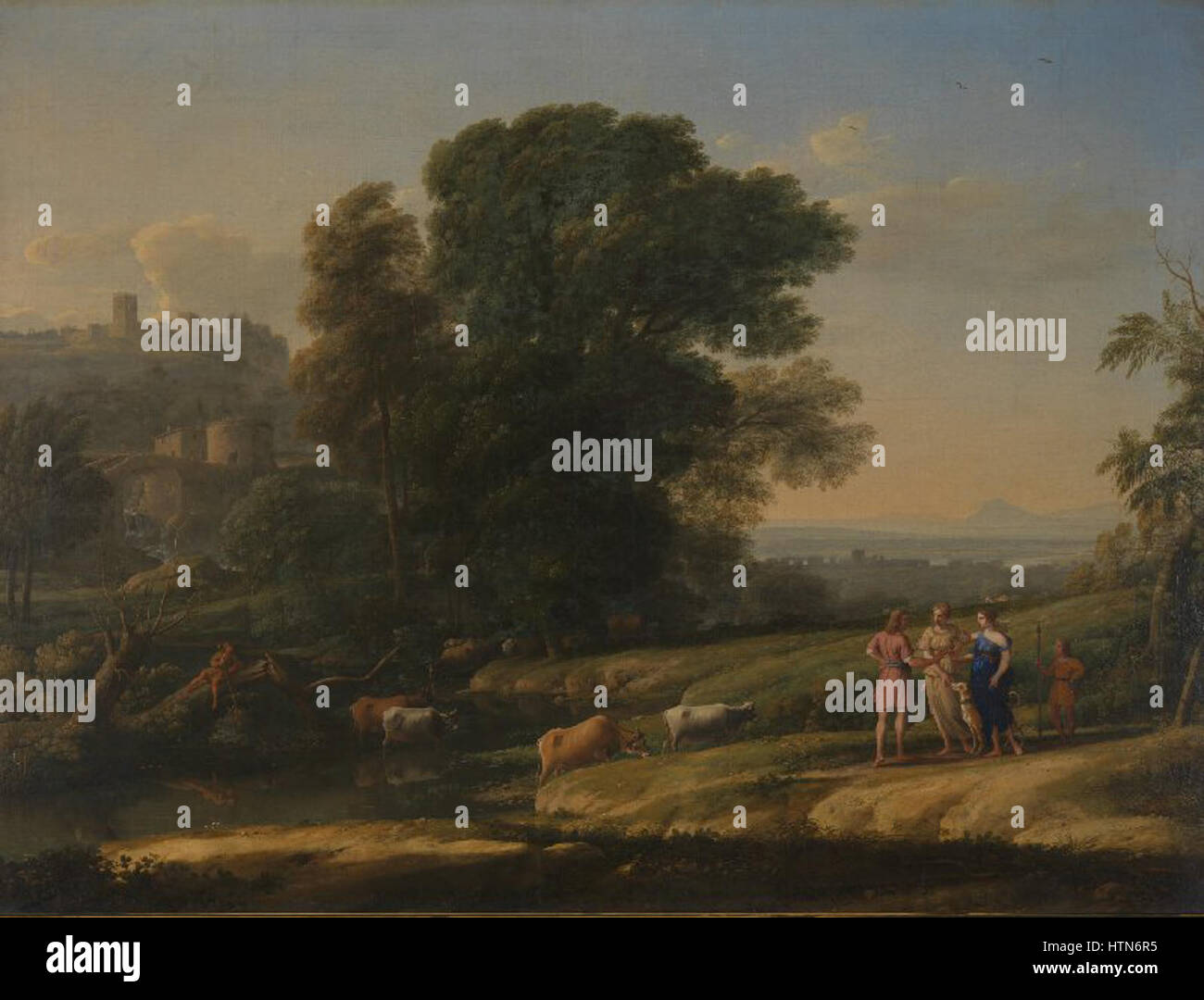 Landscape with Cephalus and Procris reunited by Diana Stock Photo - Alamy