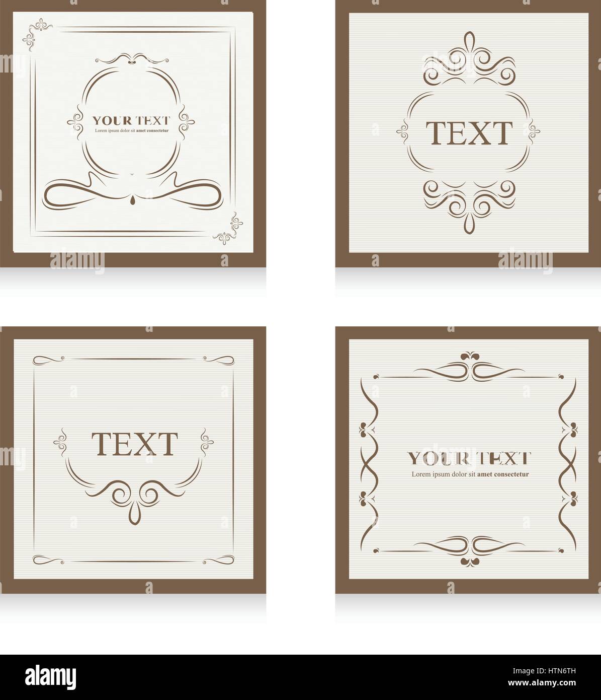 Set of Classic Card Stock Vector Image & Art - Alamy