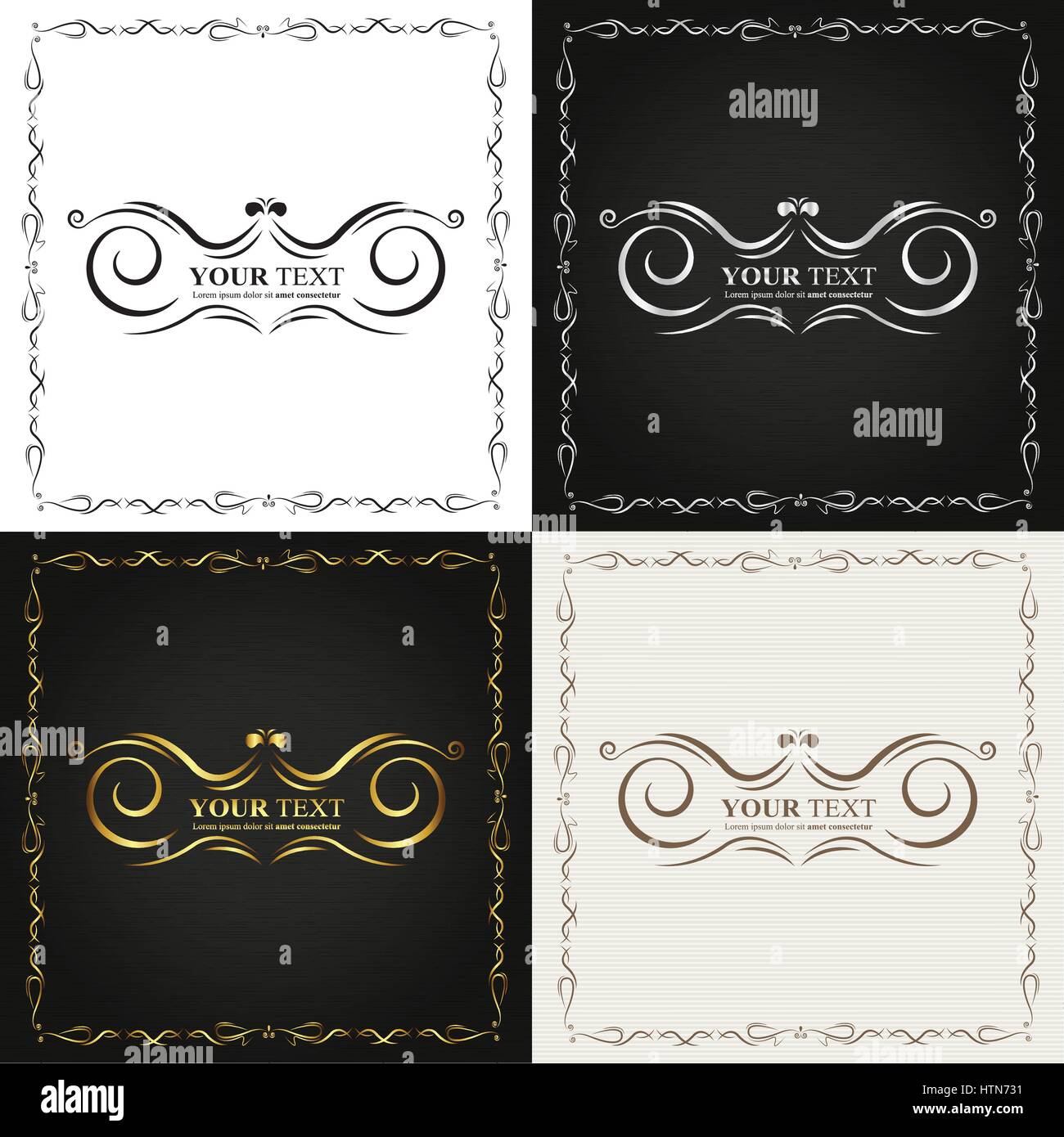 frames classic style set Stock Vector Image & Art - Alamy