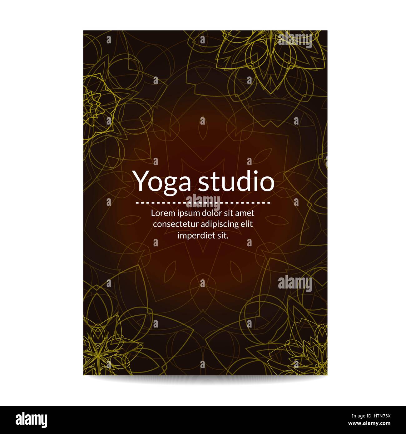 Yoga banner with floral mandalas. Ethnic ornament. Indian traditional ...
