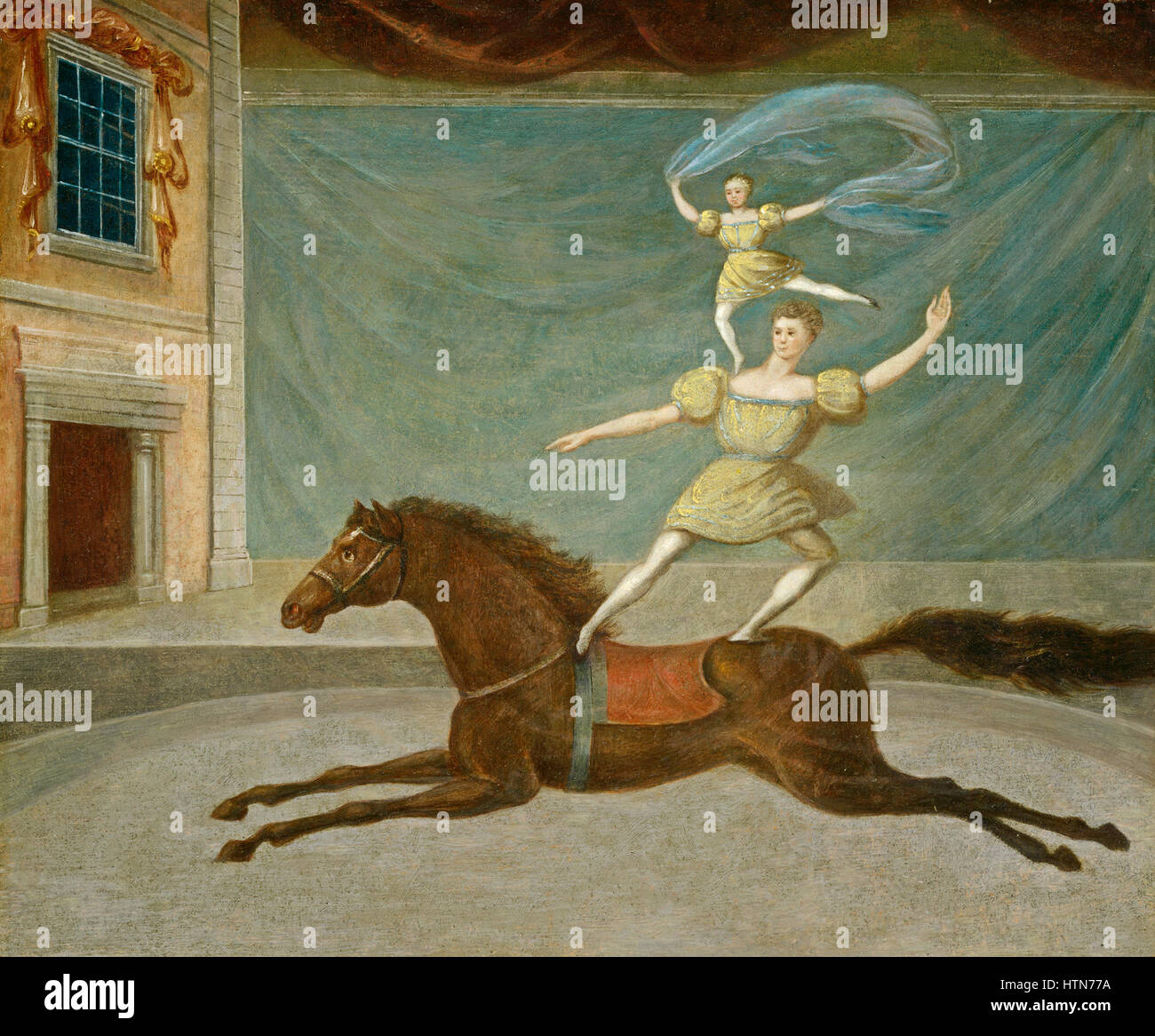 'The Mounted Acrobats' is a dynamic painting showing acrobats ...