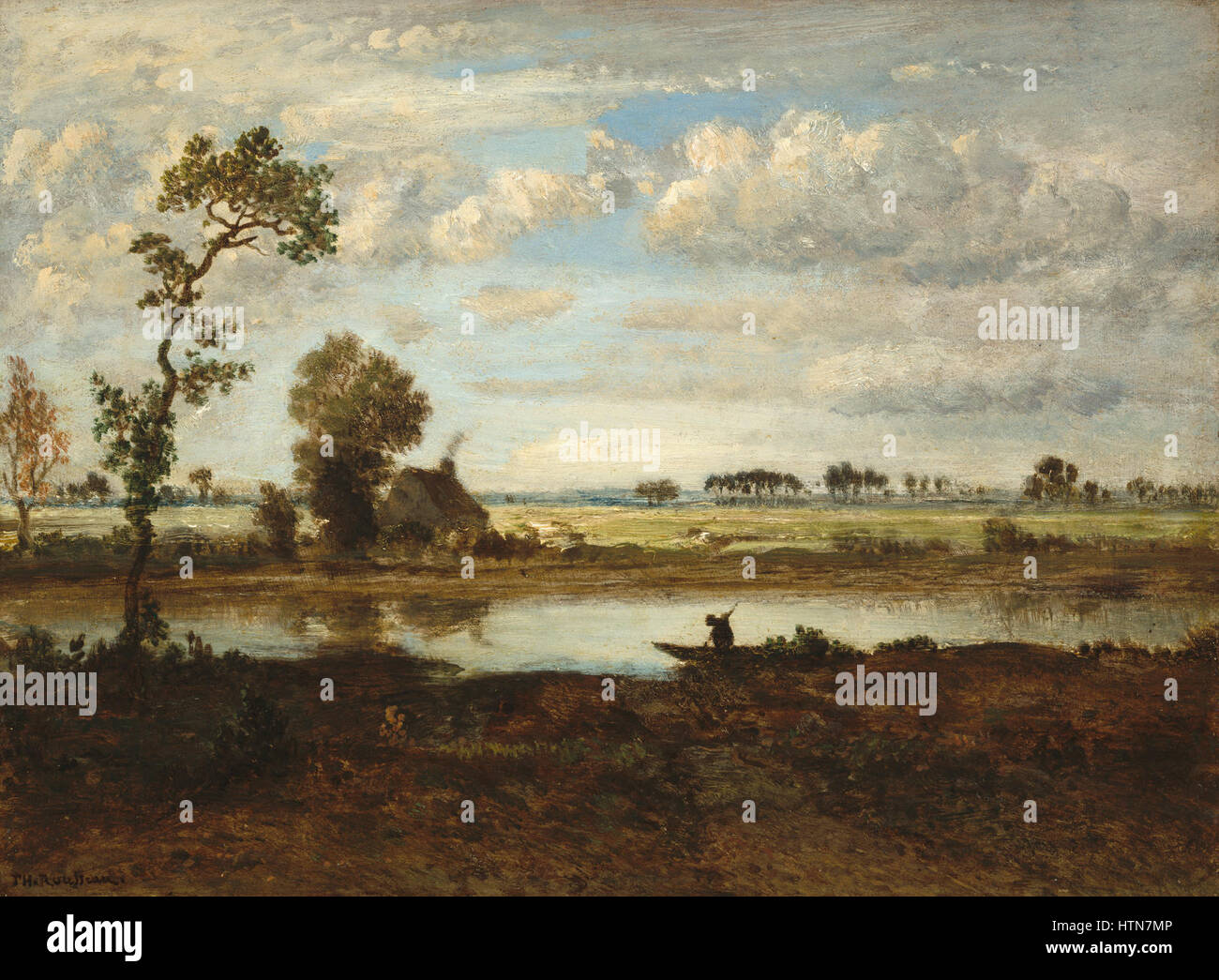 Landscape with Boatman A31875 Stock Photo - Alamy