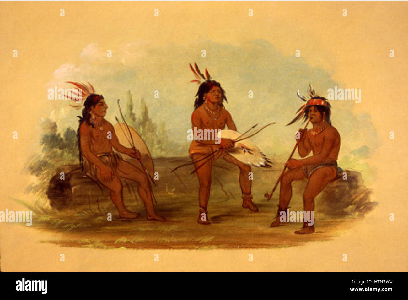 Three young chinook men Stock Photo - Alamy