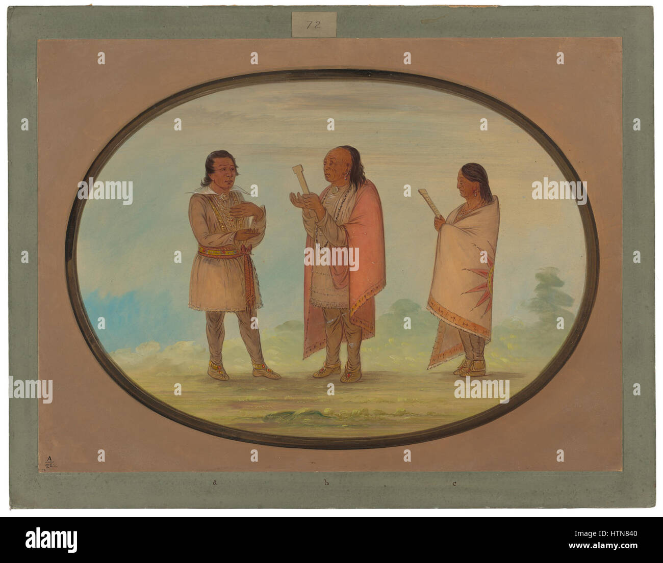 Kickapoo Indians Preaching and Praying C17057 Stock Photo - Alamy
