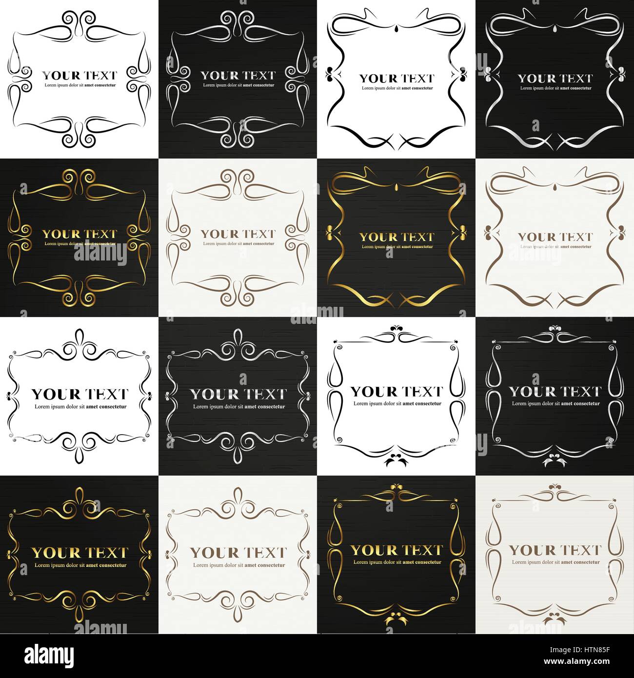 Set of vintage layout 16 in 1 Stock Vector Image & Art - Alamy