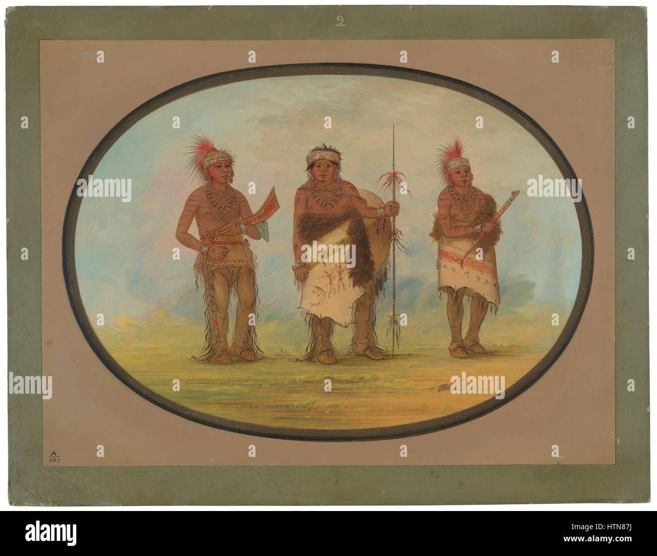 Three Iowa Indians C16961 Stock Photo - Alamy