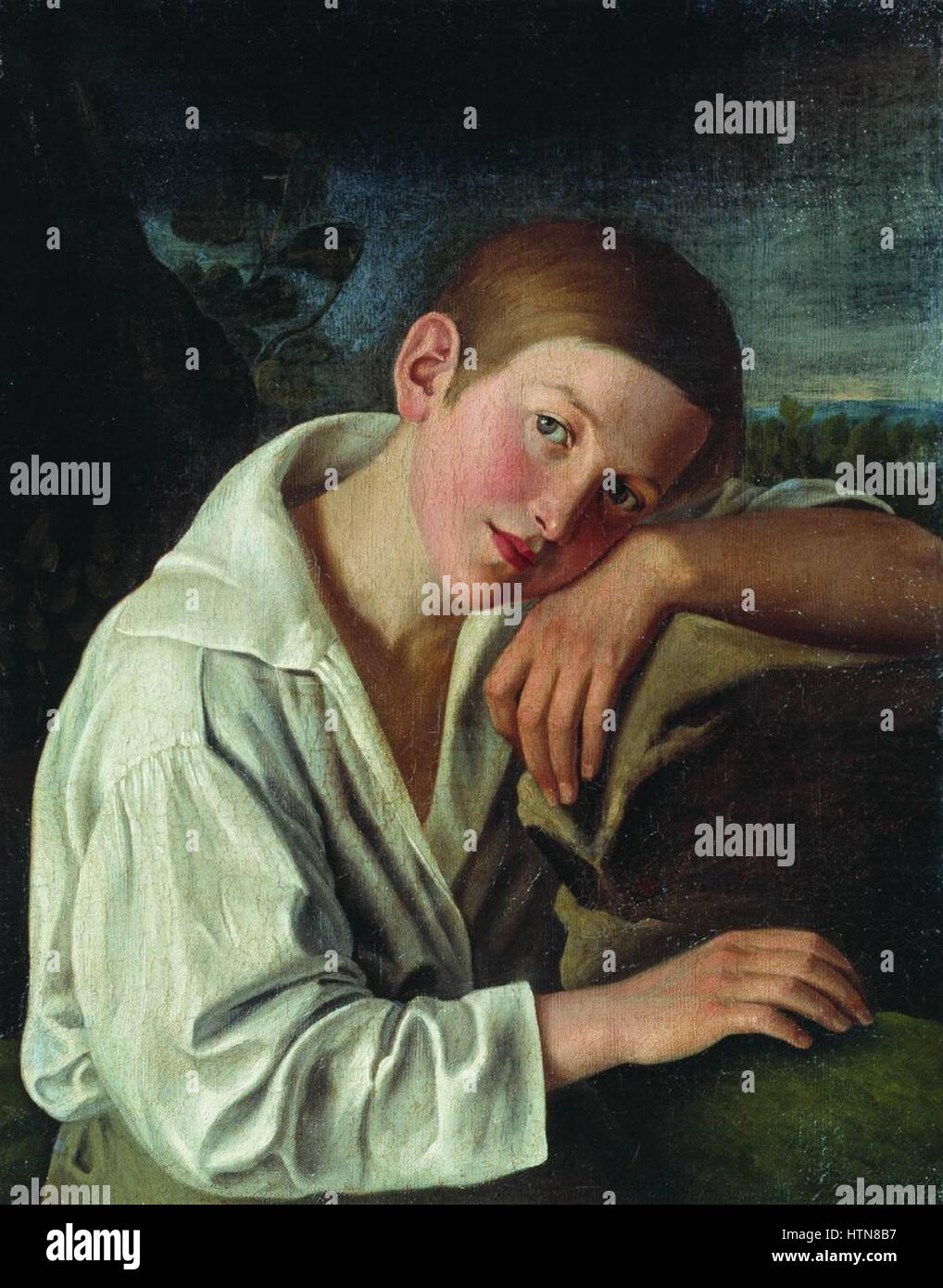 Malchik v beloj rubashke (Zabolotskiy Stock Photo - Alamy