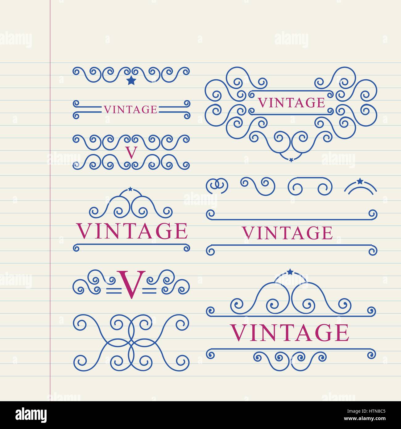 ornament vintage design drawing Stock Vector Image & Art - Alamy