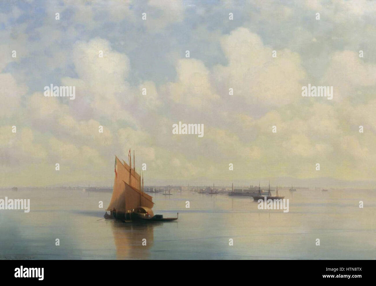 Ivan Aivazovsky’s 'Seascape' (1871) is a Romantic-era painting ...