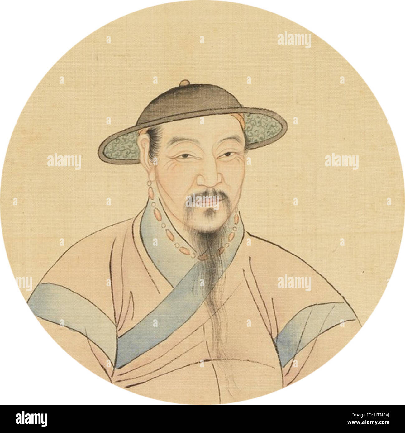 Unidentified Artist. Copy of a Portrait of Zhao Mengfu. 2 Stock Photo ...