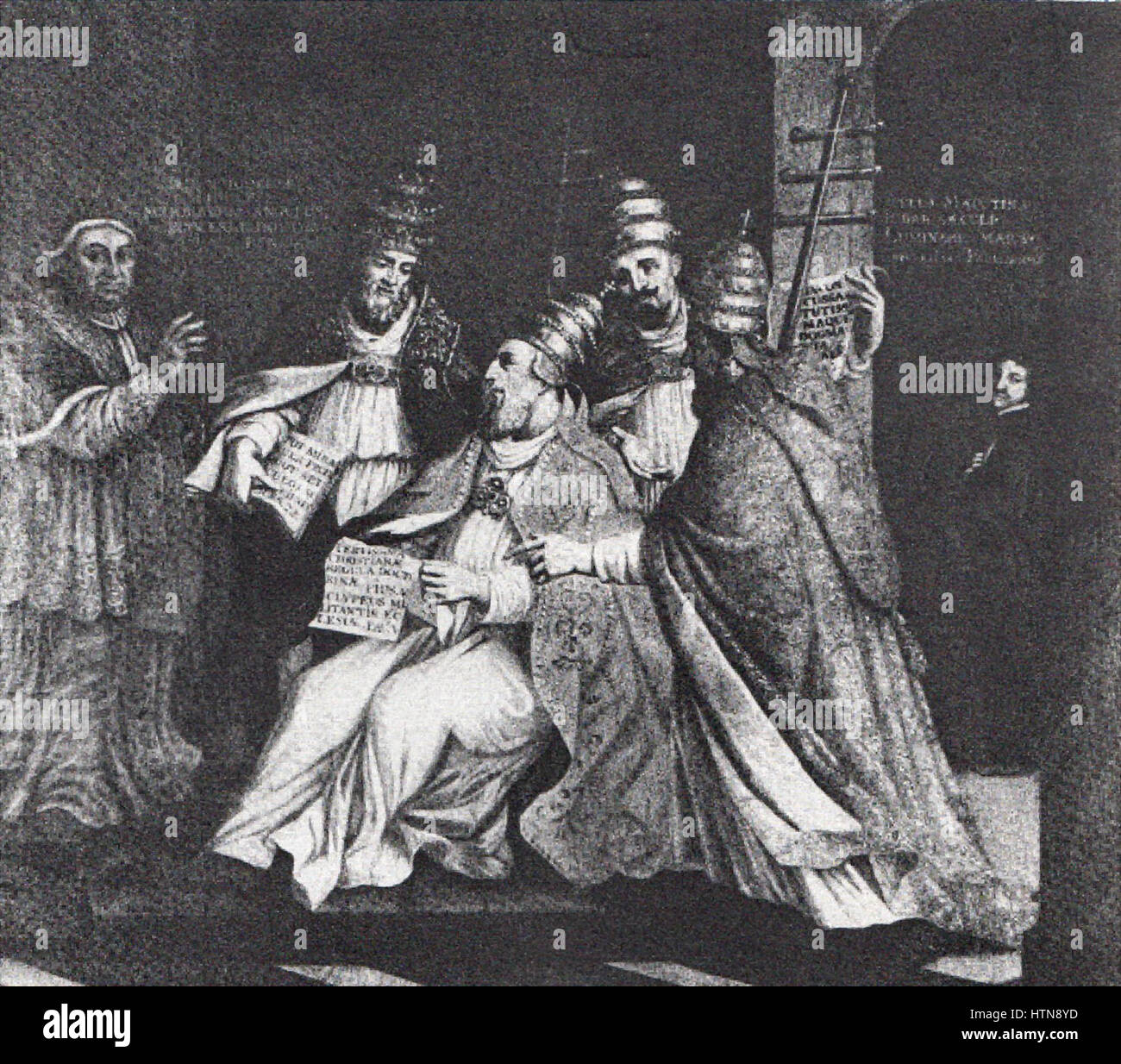 This painting depicts five Dominican popes, presented in the context of ...