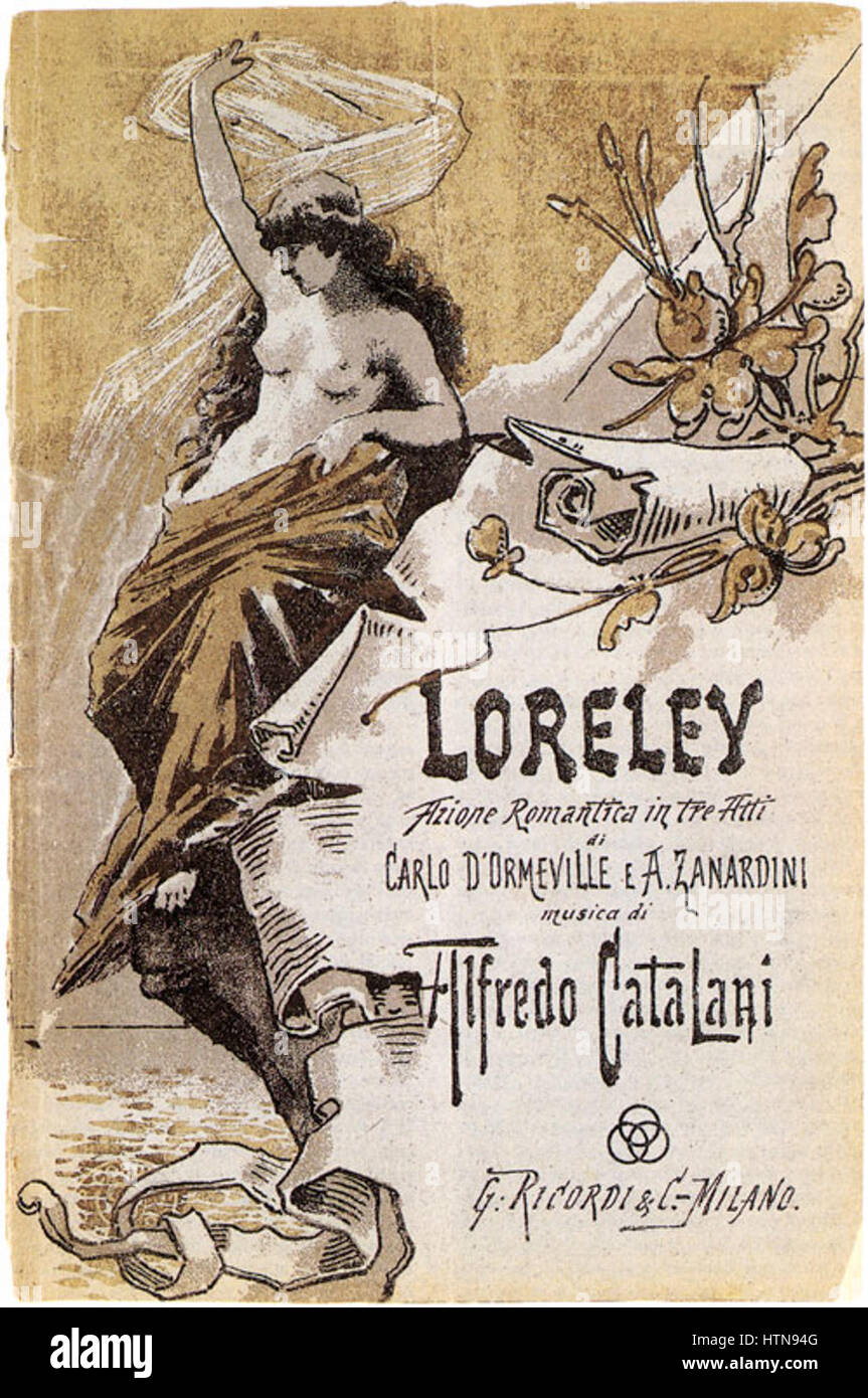 Loreley libretto cover, 1890 Stock Photo - Alamy