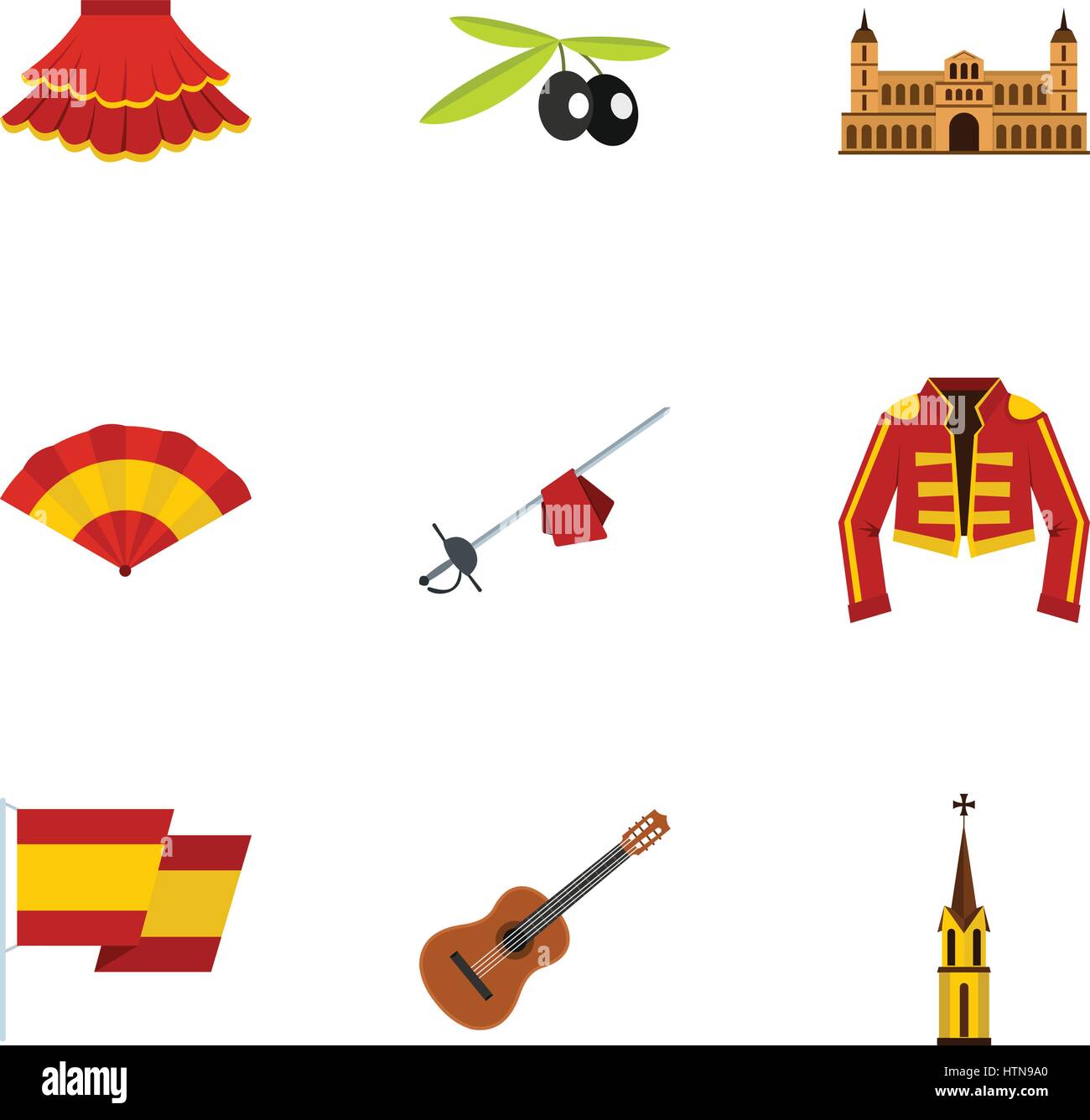 Spanish tourist attraction Stock Vector Images - Alamy