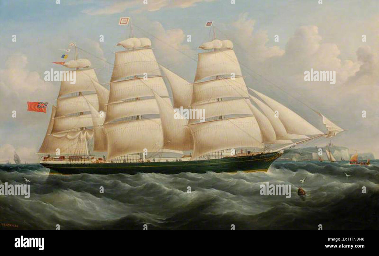 Richard Barnett Spencer - Clipper Ship 'Glengairn' off Dover, Kent ...