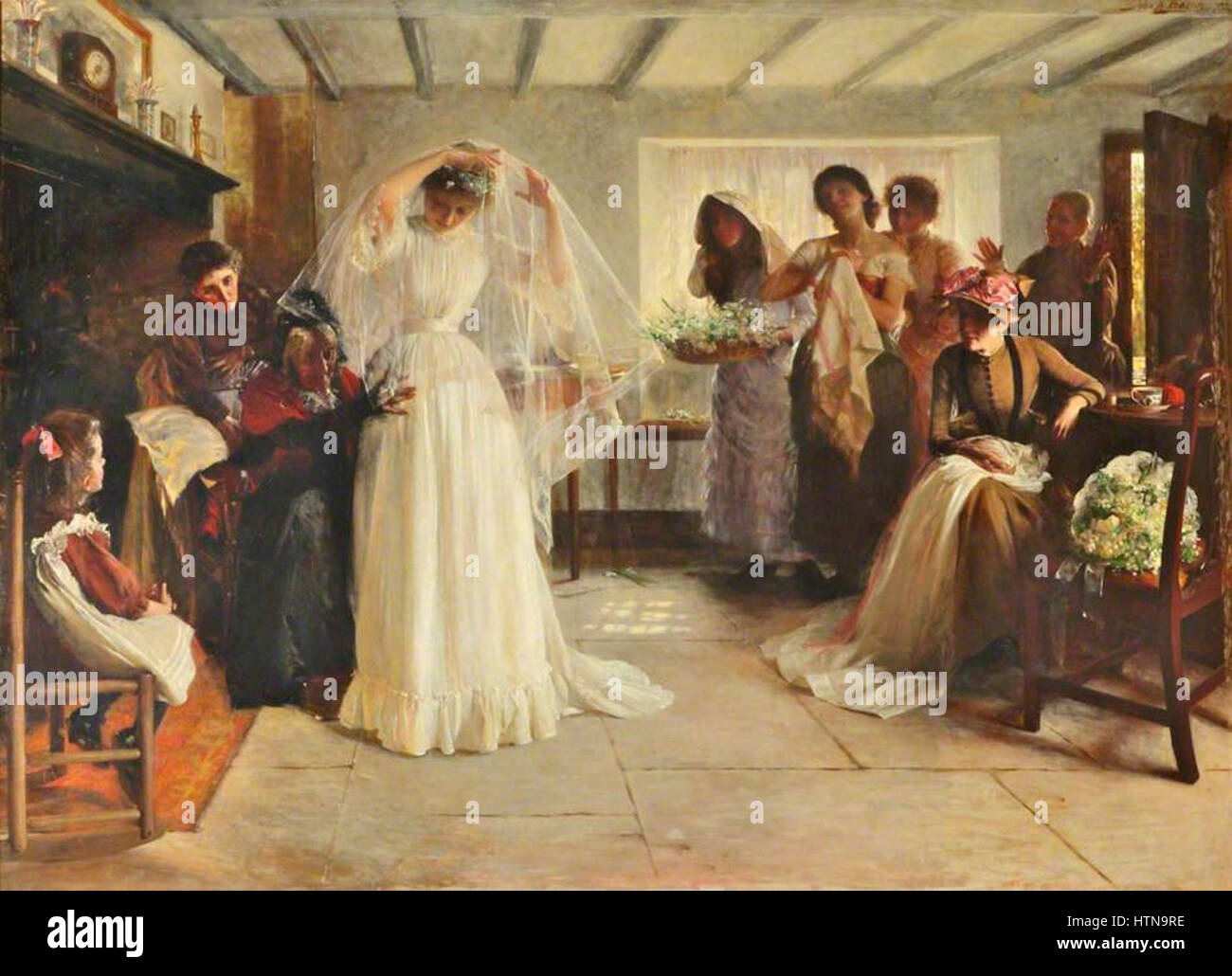 John Henry Frederick Bacon - The wedding morning Stock Photo - Alamy