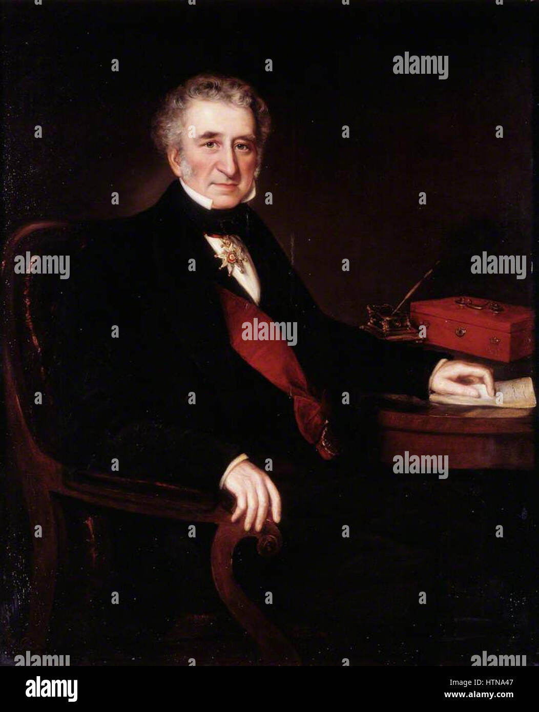 John Fane, the 11th Earl of Westmorland, is depicted in a formal ...