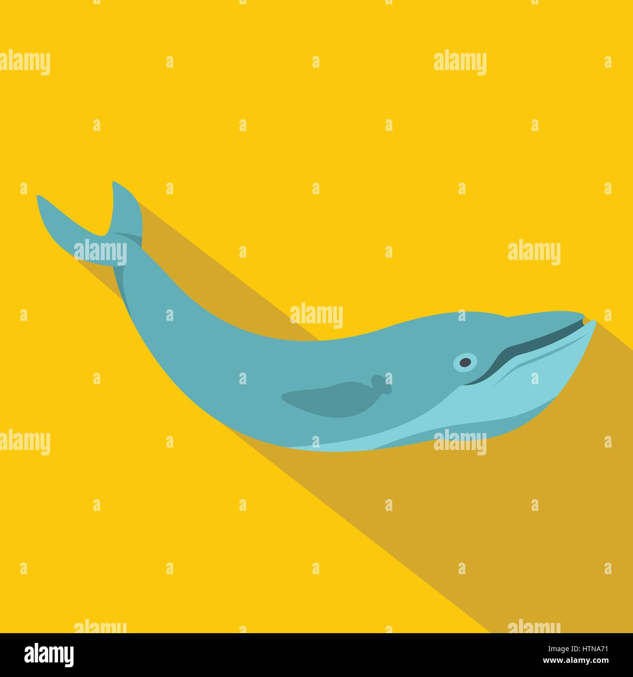Blue whale icon. Flat illustration of blue whale vector icon for web ...