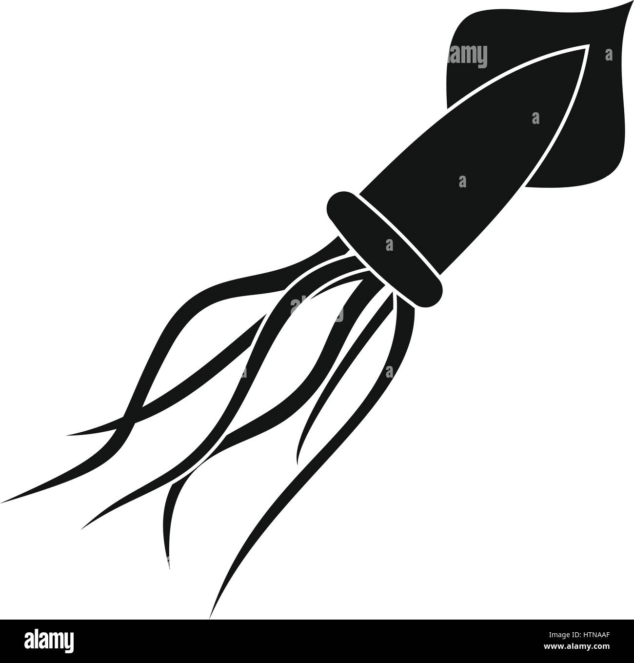 Squid icon. Simple illustration of squid vector icon for web Stock ...