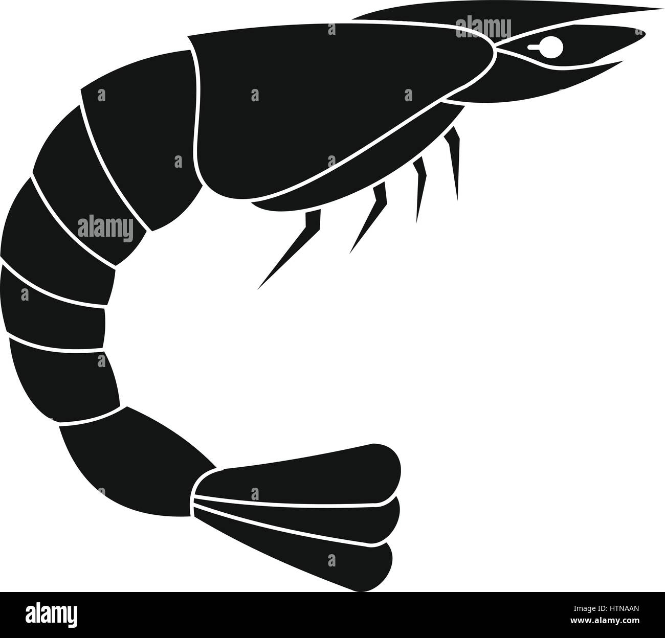 Fresh sea shrimp icon. Simple illustration of fresh sea shrimp vector ...