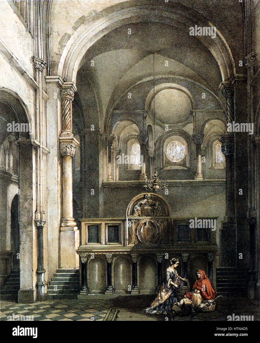 The St. Servaas Church's westwerk, as depicted by Alexander Schaepkens ...
