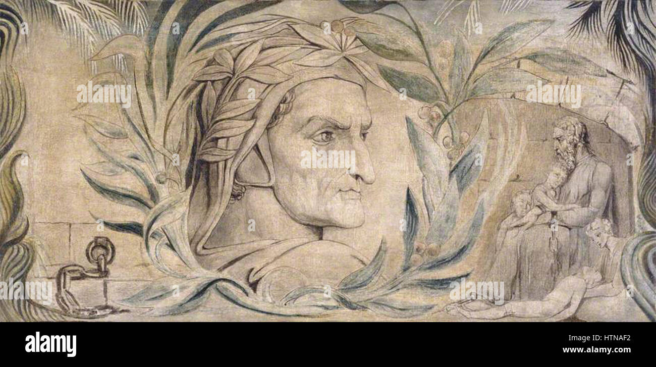 William Blake’s ‘Dante Alighieri’ is a tempera on canvas artwork from ...