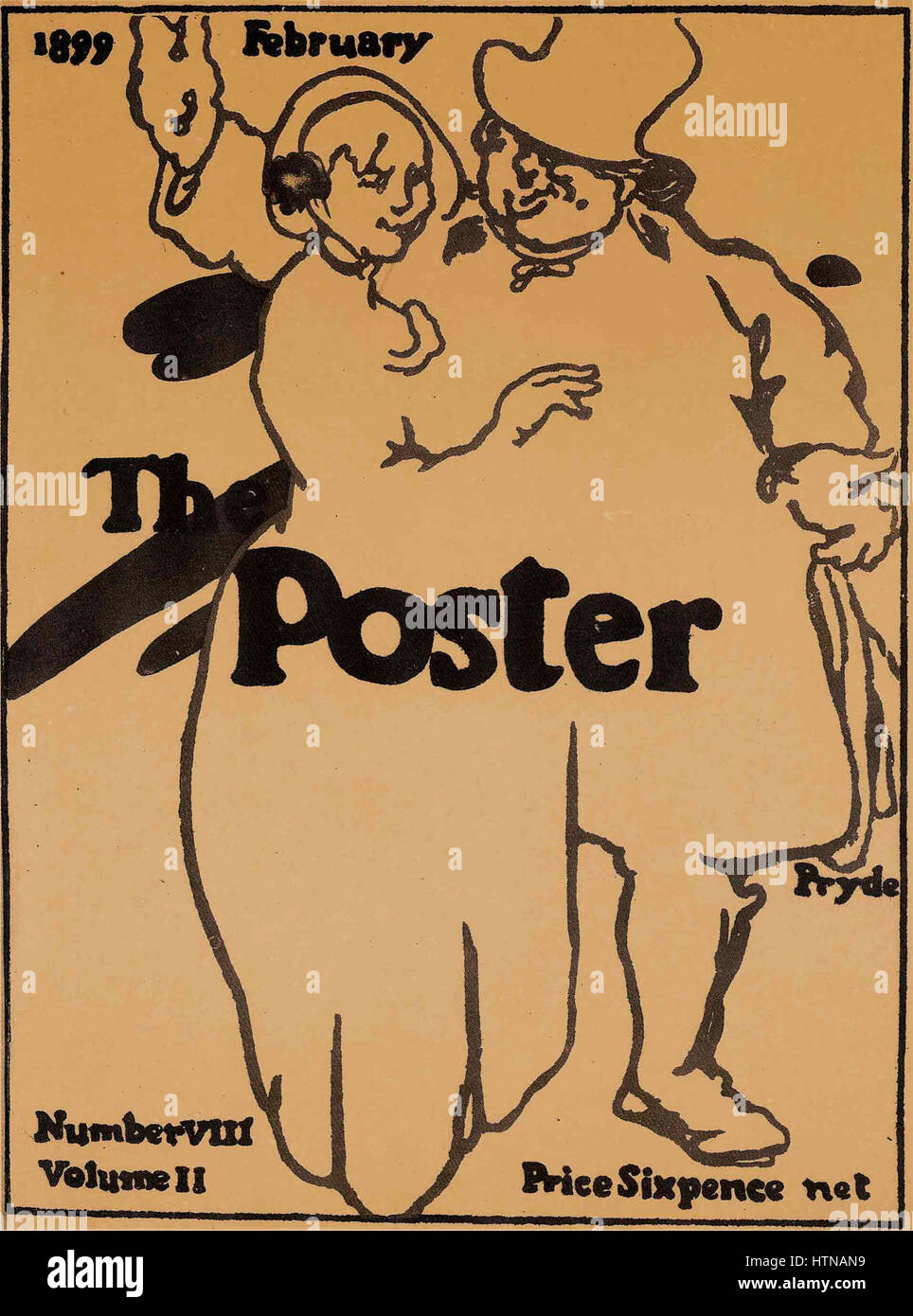 James Pryde, cover for The Poster, February 1899 Stock Photo - Alamy