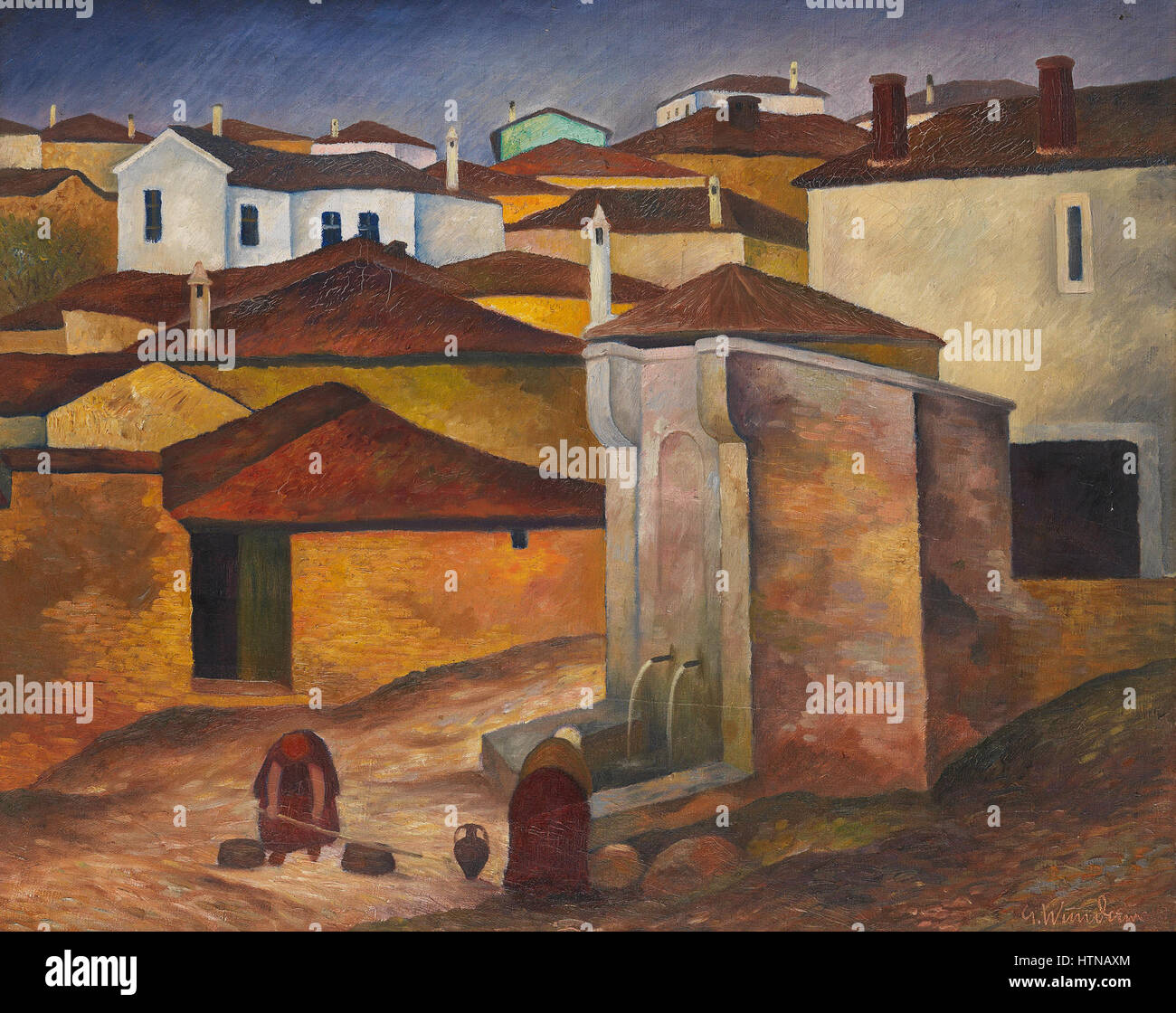 Gustav Wunderwald - Brunnen in Veles (1919 Stock Photo - Alamy