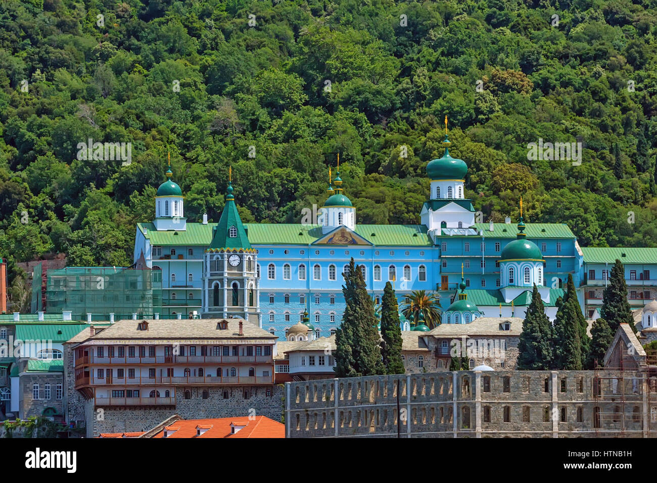 The holy monastery of st panteleimon hi-res stock photography and ...