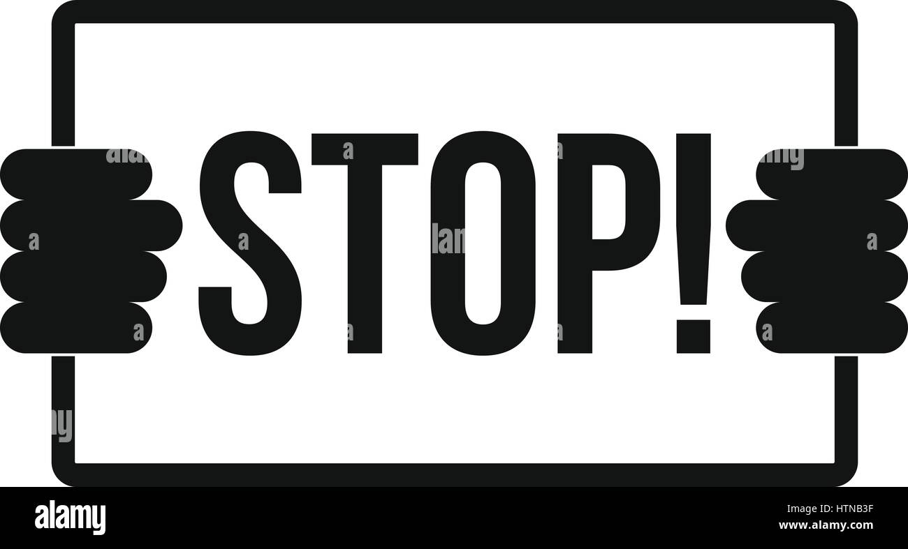 Stop icon. Simple illustration of stop vector icon for web Stock Vector ...