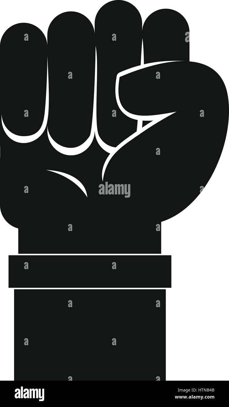 Fist icon. Simple illustration of fist vector icon for web Stock Vector ...