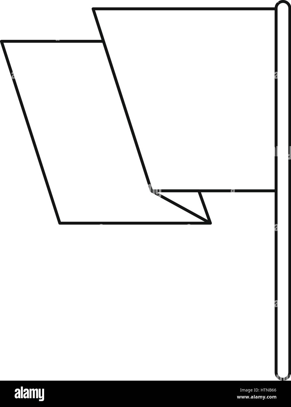 Flag icon. Outline illustration of flag vector icon for web Stock ...