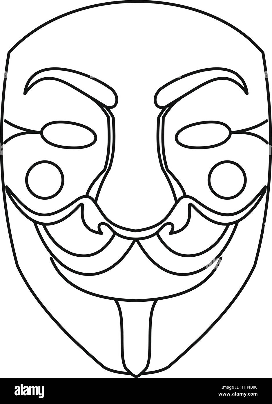 Crime mask icon. Outline illustration of crime mask vector icon for web ...