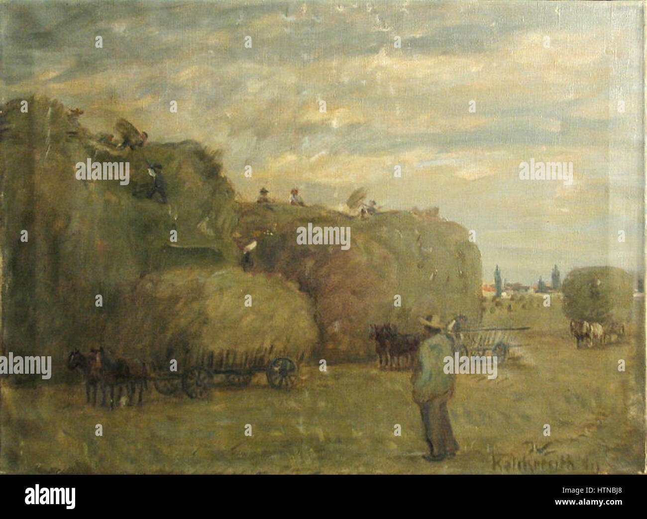 Leopold von Kalckreuth - Heu Im Feld (c.1885 Stock Photo - Alamy