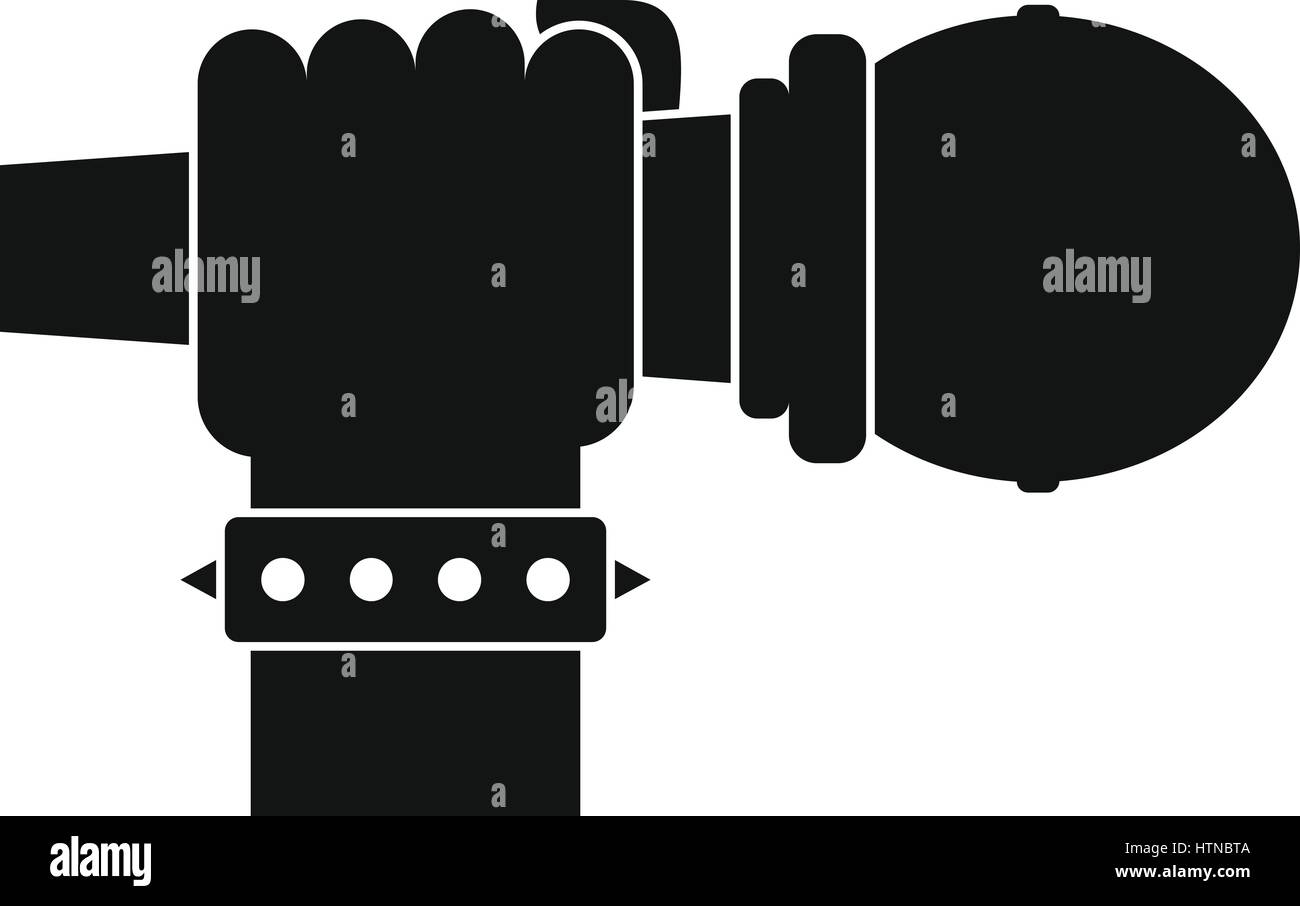 Hand microphone icon. Simple illustration of hand microphone vector ...