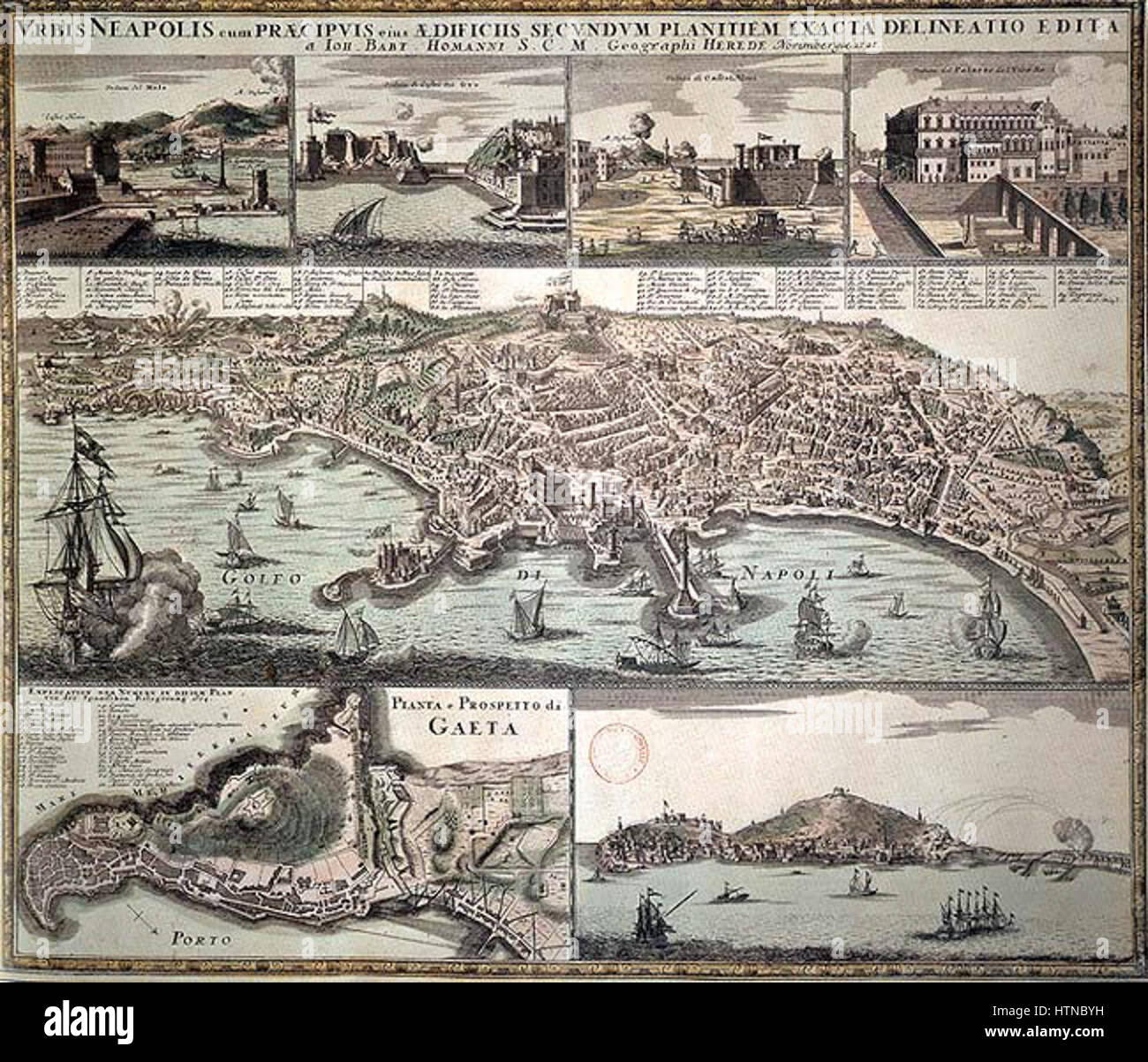 'Napoli 1727' is a historical artwork depicting the city of Naples in ...