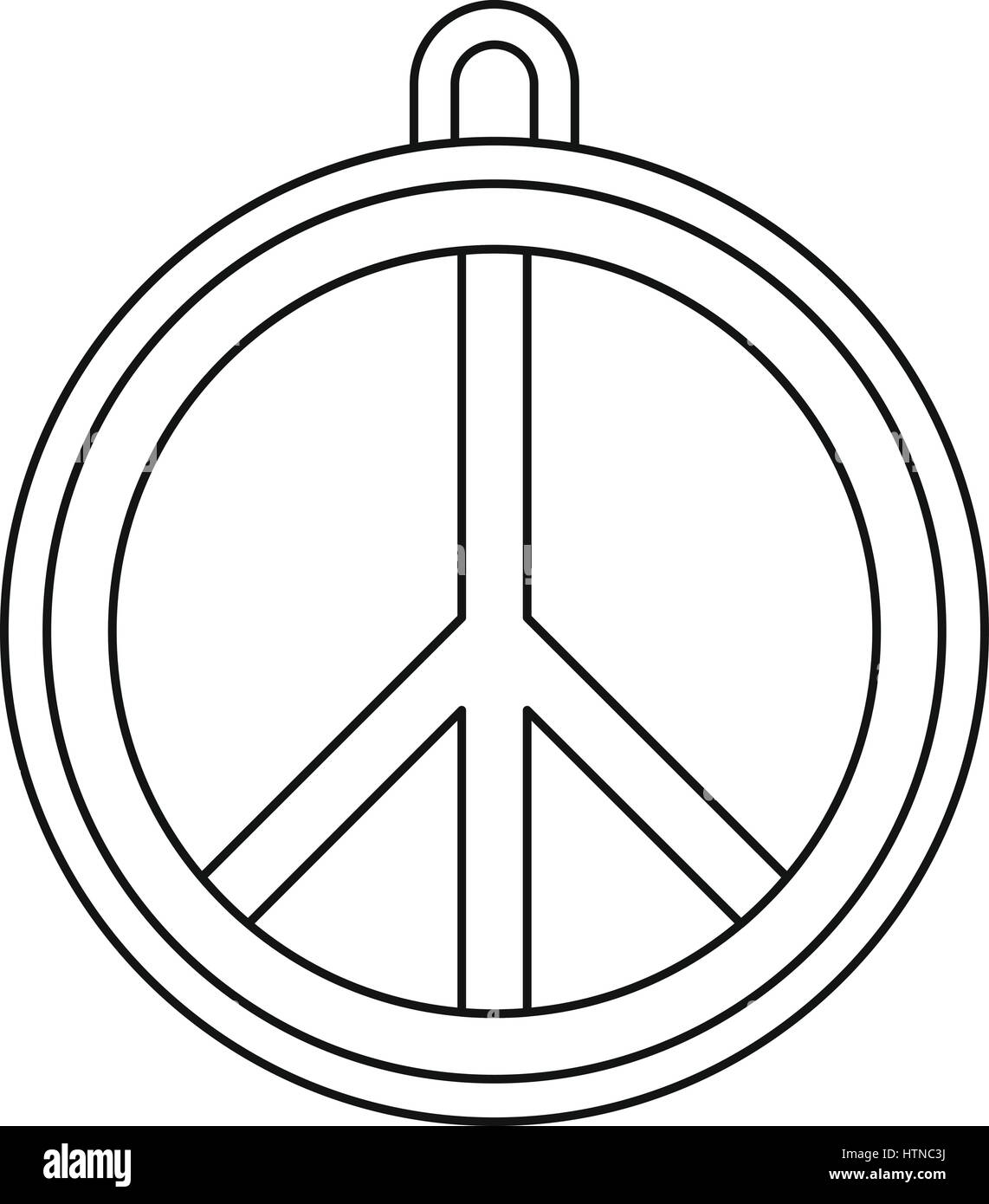 Rock sign icon. Outline illustration of rock sign vector icon for web ...