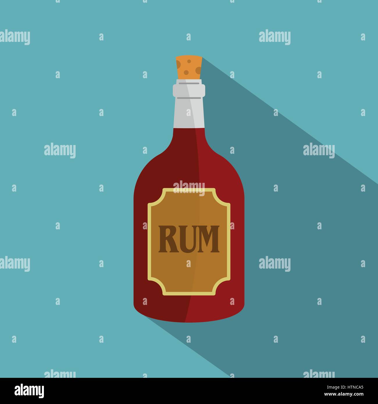 Rum icon. Flat illustration of rum vector icon for web Stock Vector ...