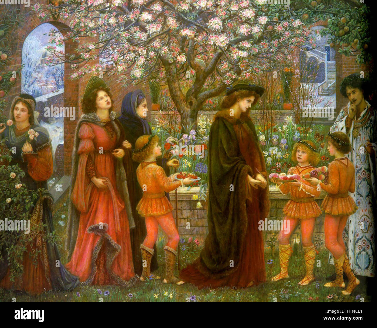 *The Enchanted Garden of Messer Ansaldo* (1889) by Marie Spartali ...