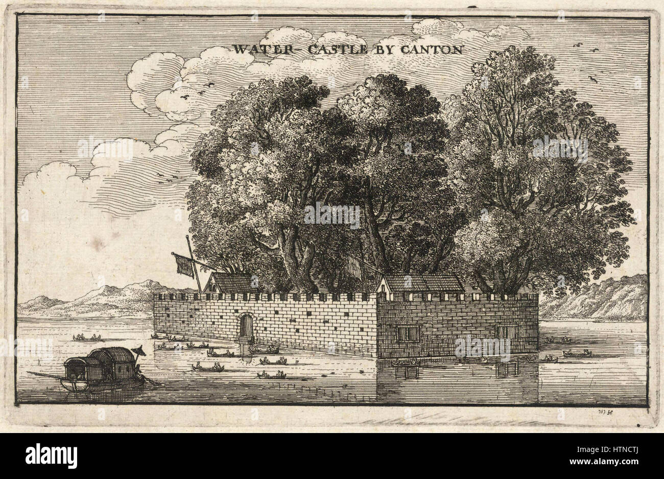 Wenceslas Hollar’s 'Water-castle at Canton' depicts an architectural ...