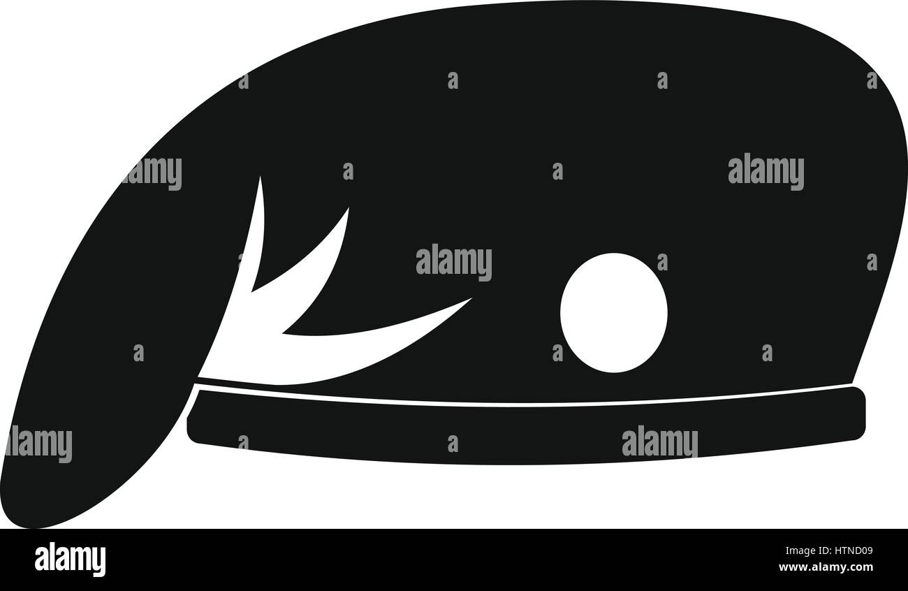 Military cap icon. Simple illustration of military cap vector icon for ...