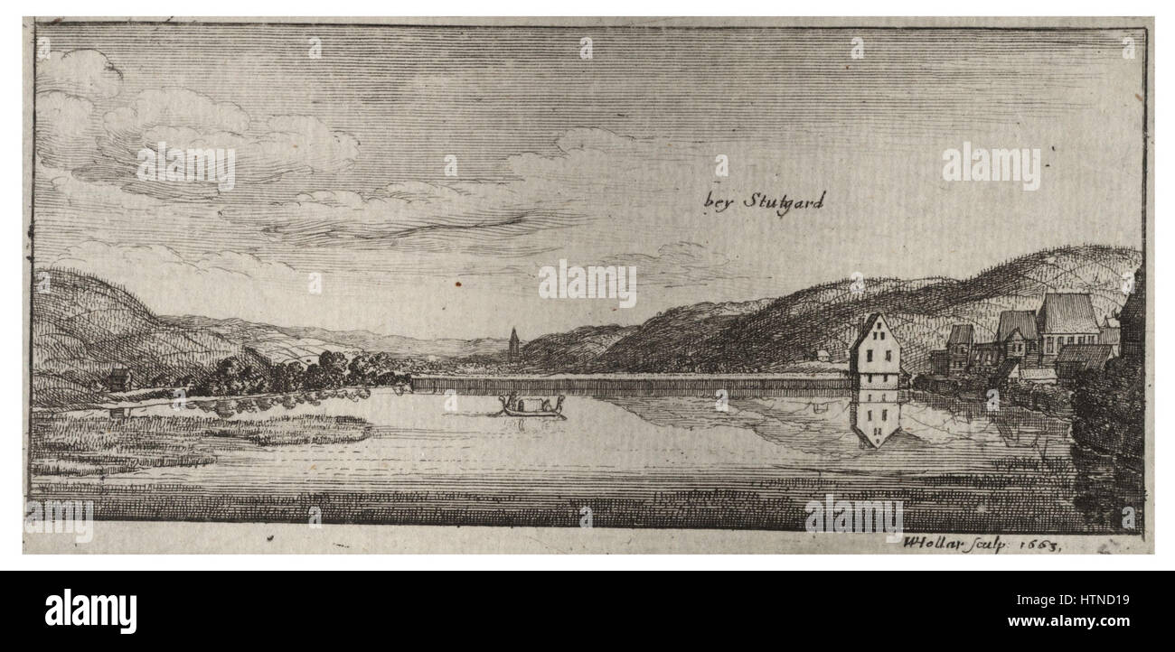 'Stuttgart - The Lake' by Wenceslas Hollar depicts the scenic beauty of ...
