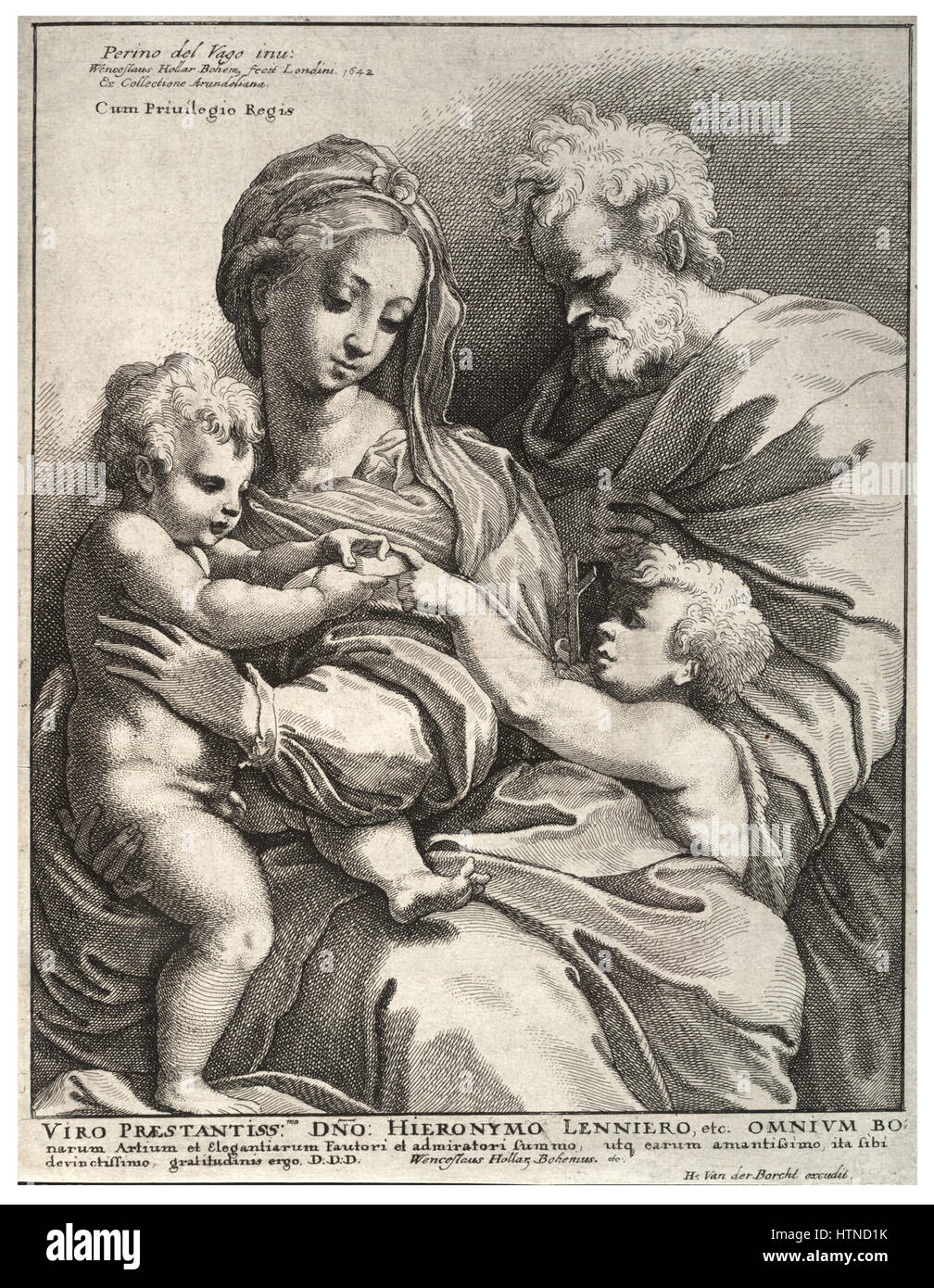 Wenceslas Hollar’s *The Holy Family* is an engraving based on the ...