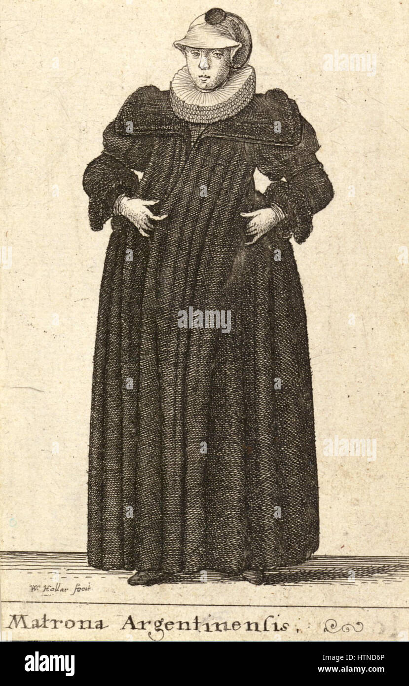 Wenceslas Hollar's etching 'Matrona Argentinensis' is a portrait of a ...