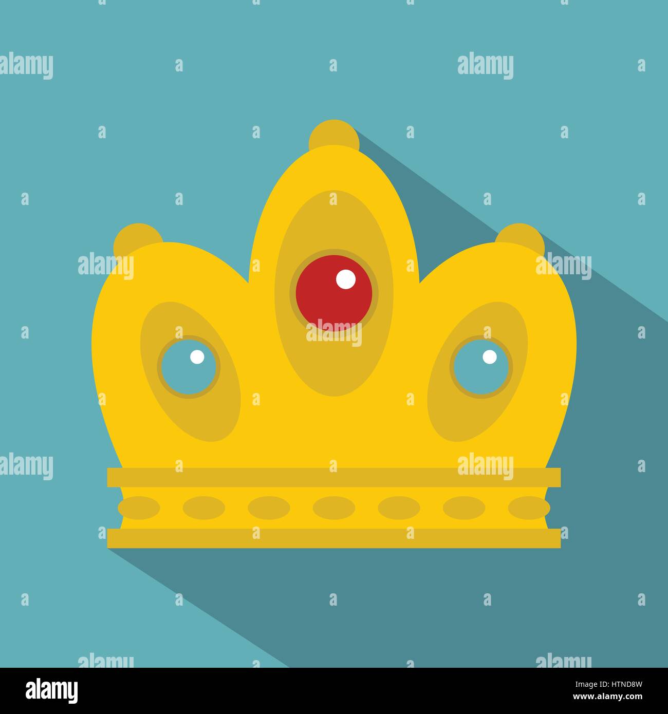 Queen crown icon. Flat illustration of queen crown vector icon for web ...