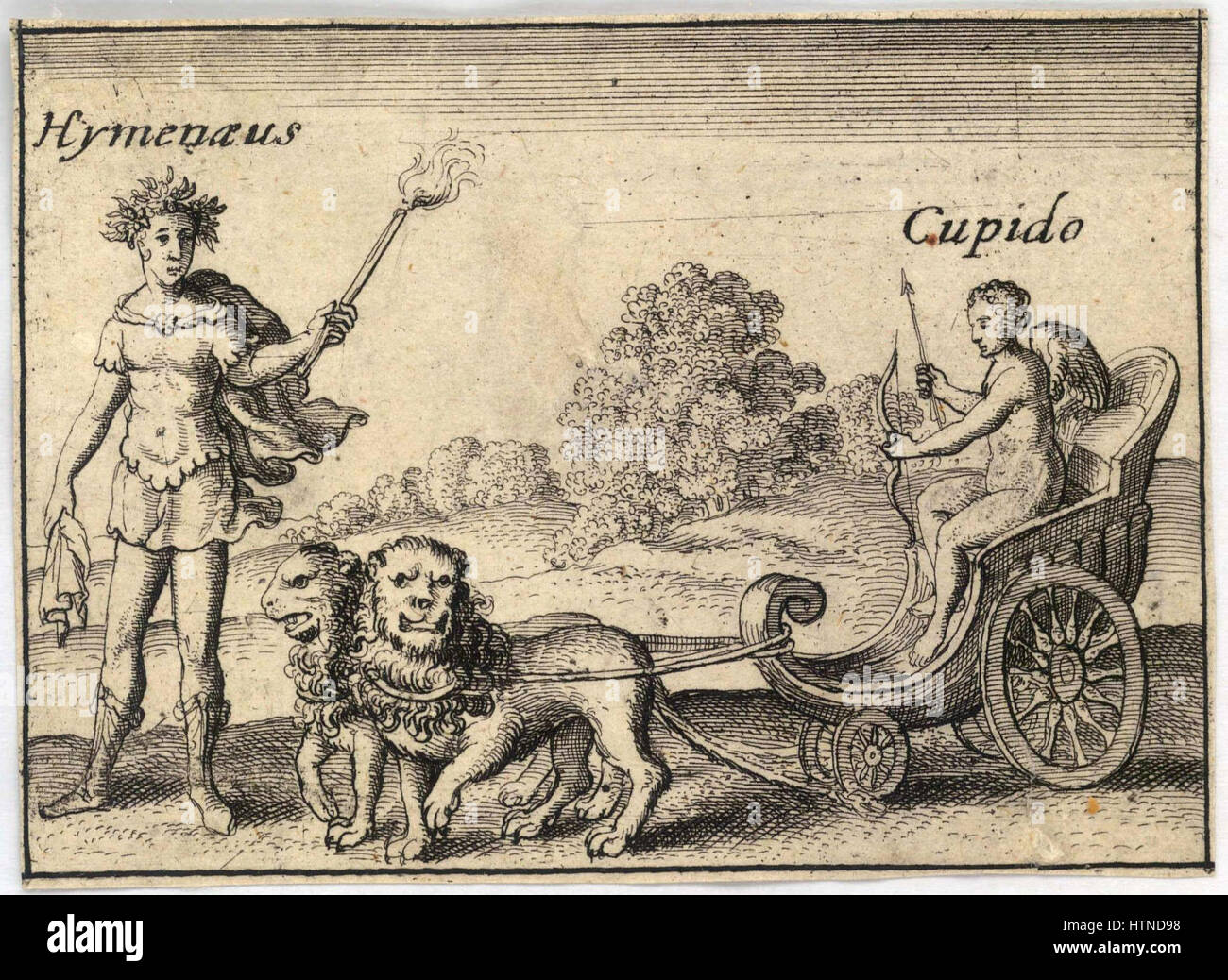 Wenceslas Hollar's engraving 'The Greek Gods: Hymen' depicts the Greek ...