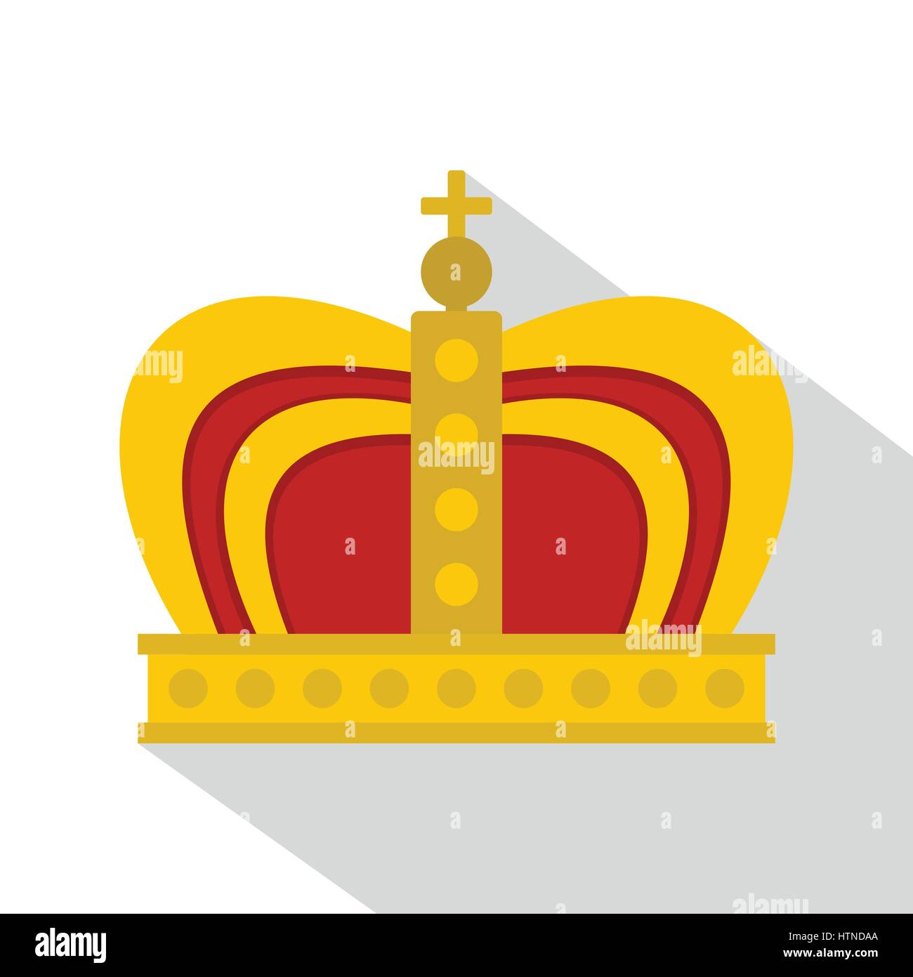 Monarchy crown icon. Flat illustration of monarchy crown vector icon ...