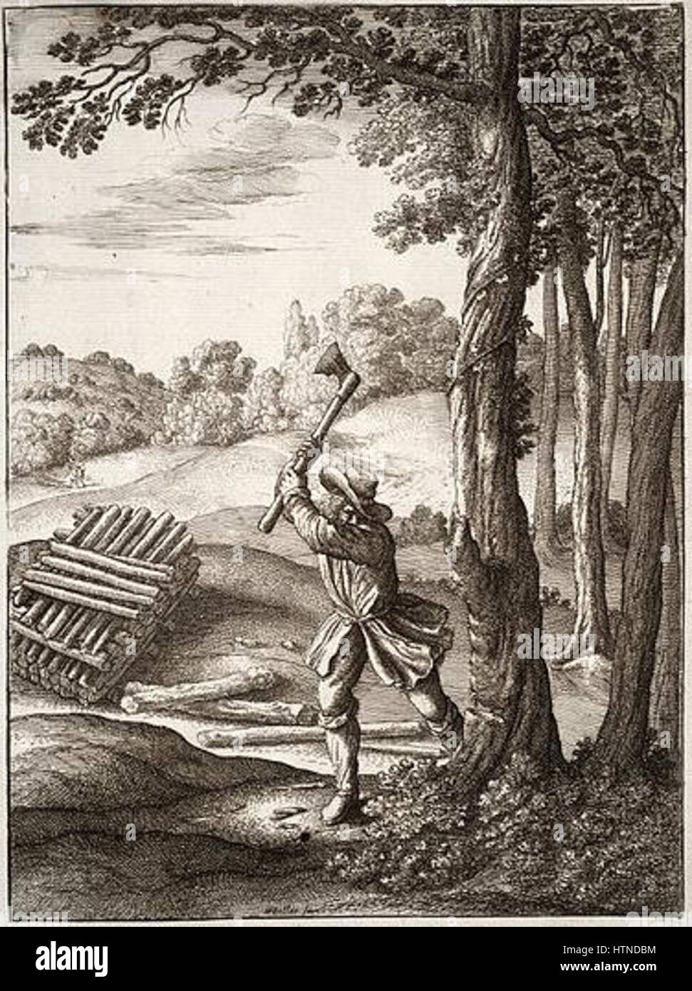 Wenceslas Hollar - The woodman 2 Stock Photo - Alamy