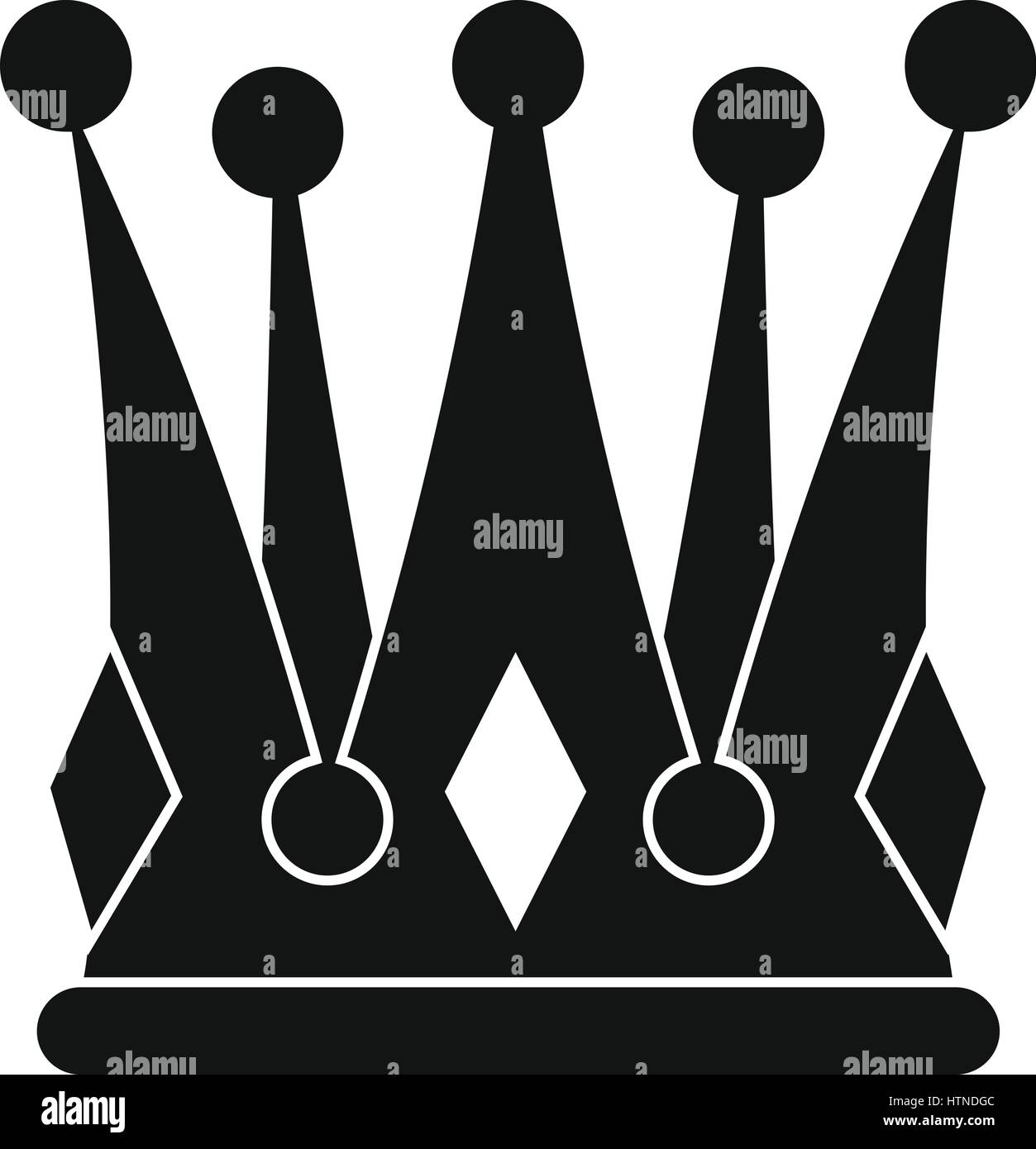 Kingly crown icon. Simple illustration of kingly crown vector icon for ...